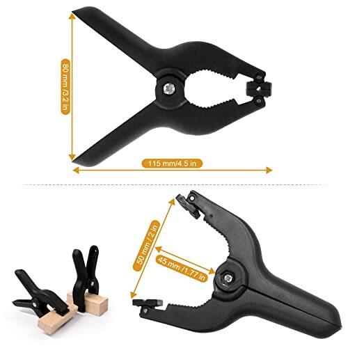 8 Pack 4.5 Inch Plastic Spring Clamps Large Nylon Spring Clips for ...