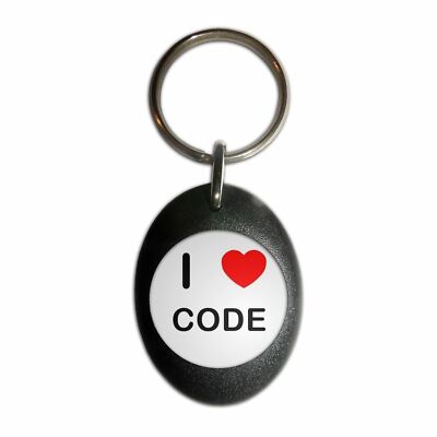 I love Code - Plastic Oval Key Ring Colour Choice New | eBay