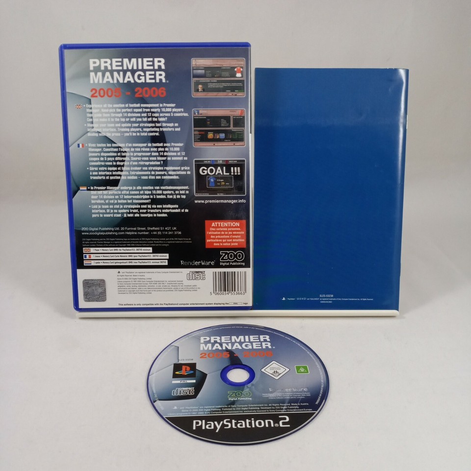 PREMIER MANAGER 2005 - 2006 PS2 PlayStation 2 game includes manual | eBay