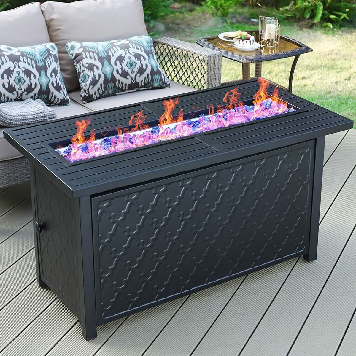 Outdoor Gas Fire Pit Table Firegear Sanctuary Concrete Gas Fire Pit