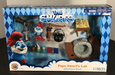 PAPA SMURF LAB 11-Piece Adventure Pack Set Figure THE SMURFS 2013 Jakks ...