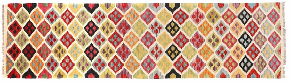 Afghan Handmade Wool Runner Rug Artisan Made Unique Traditional ...