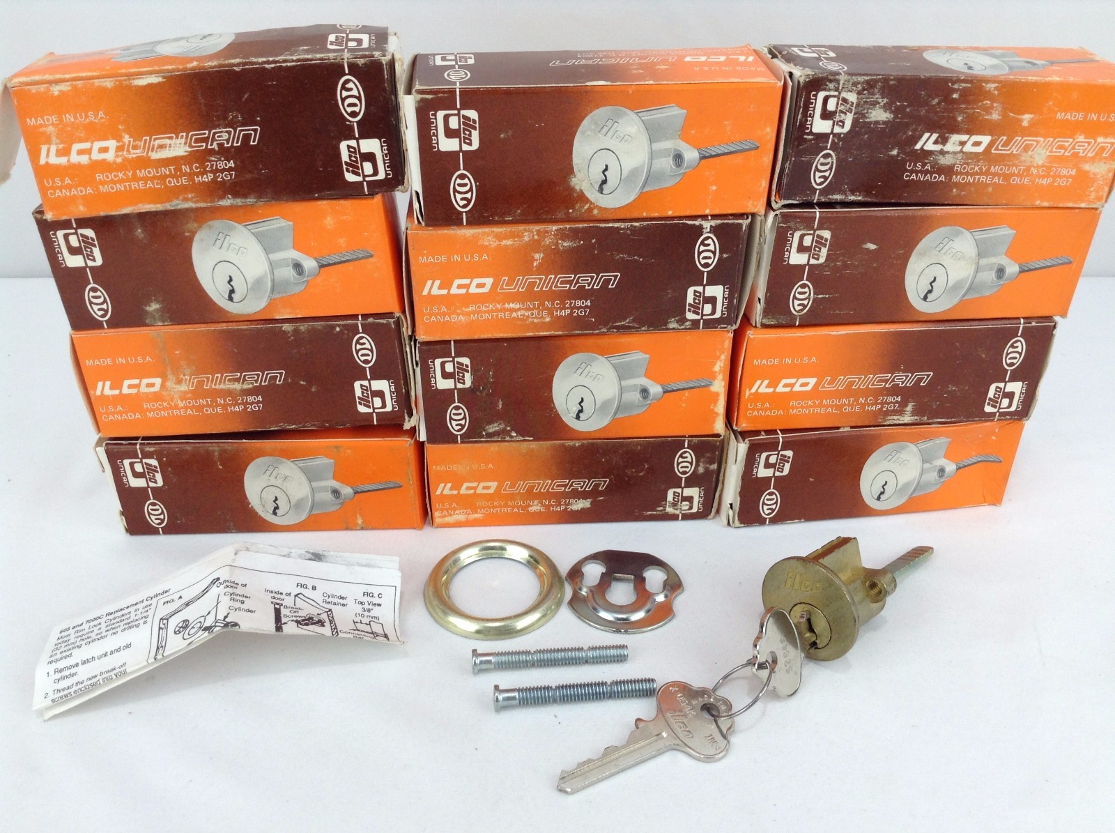 Lot of 12 Ilco Unican Cylinder Lock | eBay
