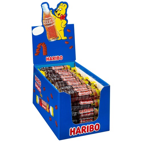 50 Rolls in Big Box Haribo Roulette Cola flavor Gummi Candy 1250g / 2 ...