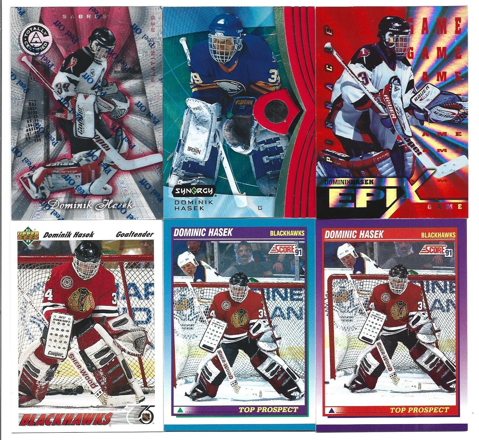 Dominik Hasek 16 Hockey Card Lot Include 3 Rookie & Totally Certified ...