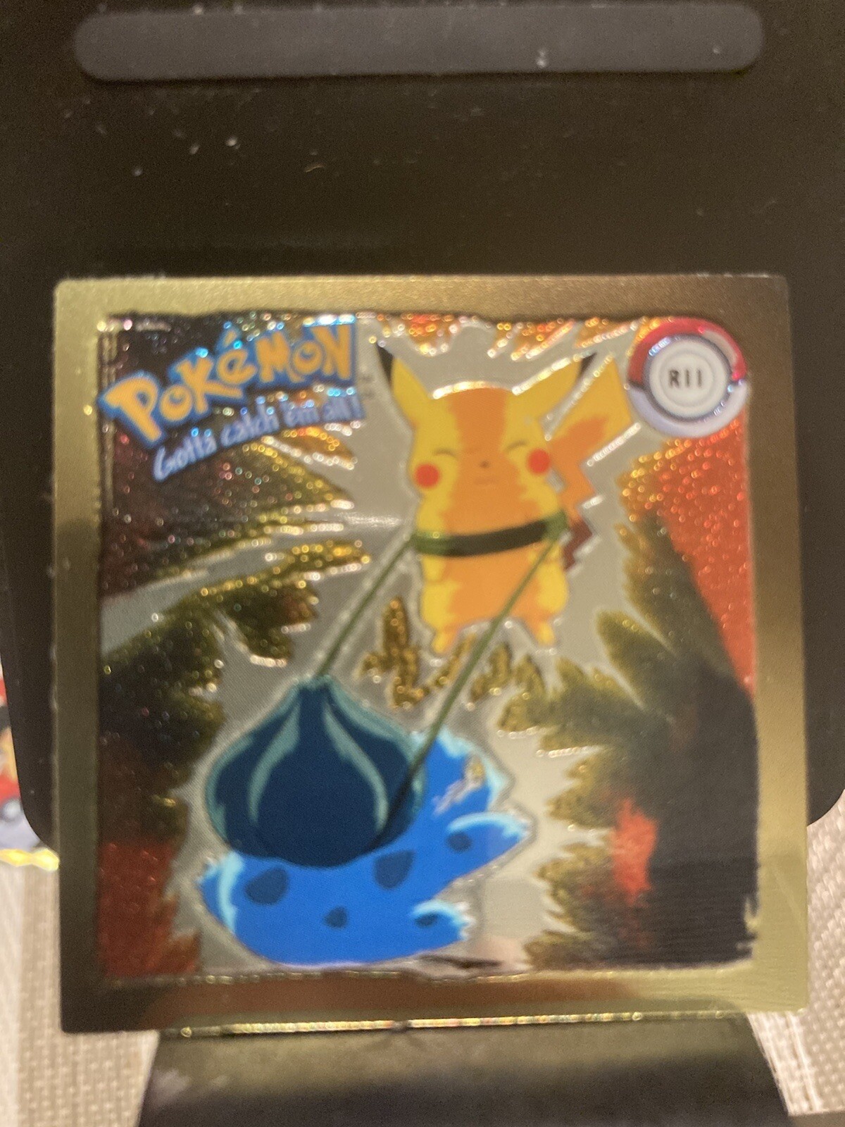 1999 Pokemon Stickers Series 1 Gold R11 Pikachu & Bulbasaur | eBay