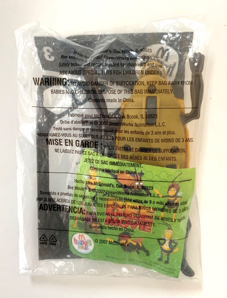 BEE MOVIE #3 Wally the Waterbug McDonalds Happy Meal Toy 2007 | eBay