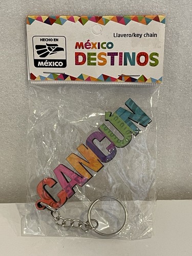 Vintage MEXICO Souvenir Keyring CANCUN Keychain Ancien Porte-Clés ...