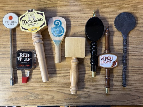LOT OF 8 USED BREWERY DRAFT BEER TAP HANDLES | eBay