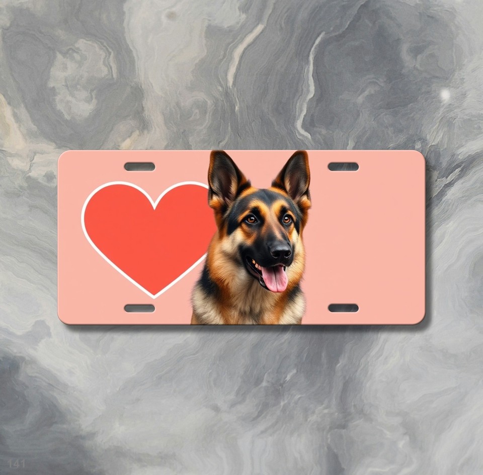 German Shepherd Dog License Plate Vehicle Plate Unique Pet Lover Gift ...