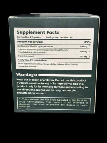 3X Lot - Reus Research NAD+ Liposomal Nicotinamide Riboside 900 mg, 80 ...
