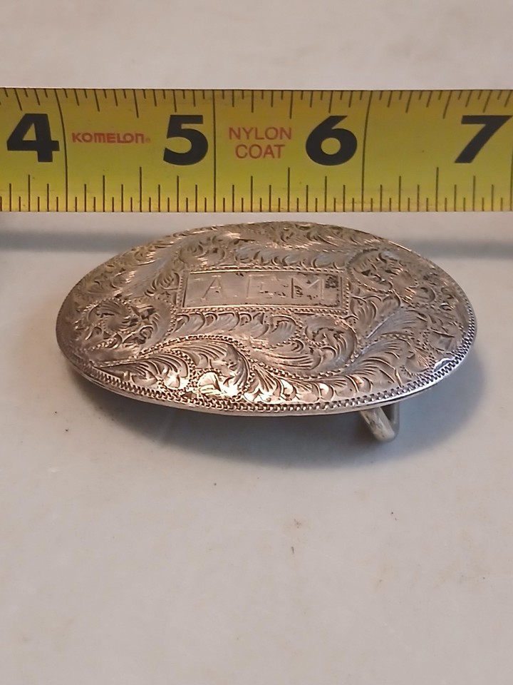 Vintage WADE'S SILVER SHOP RENO NV STERLING SILVER BELT BUCKLE ...