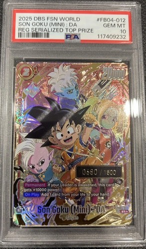 Son Goku (Mini): DA DBS FSNWorld FB04-012 Reg Prizing Serial: 0680/1500 ...