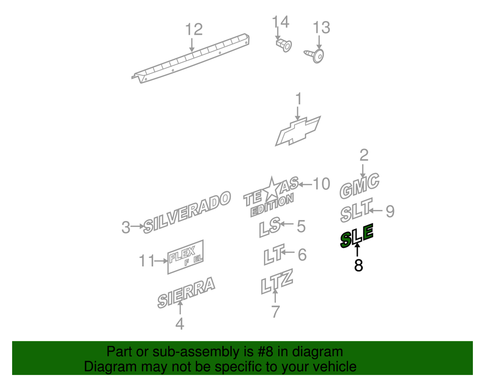 Genuine GM Driver Side Center Pillar Trim SLE Logo 23255006 | eBay