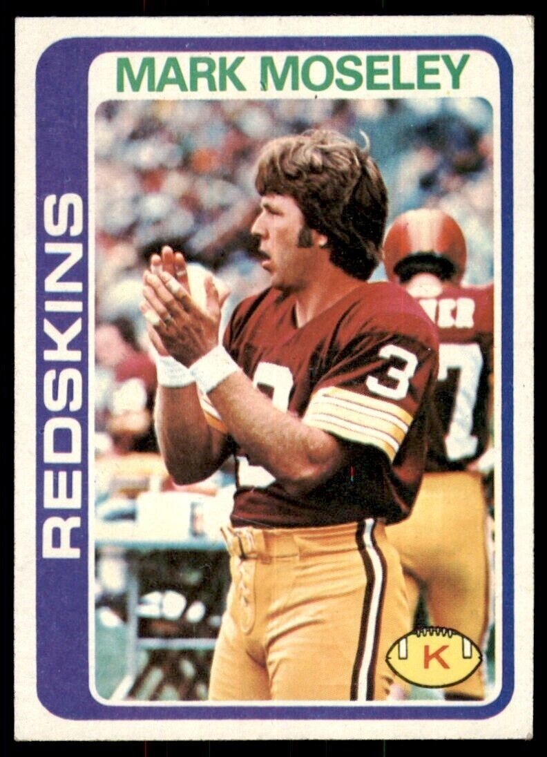 1978 TOPPS Football Vintage Card #396 🏈 MARK MOSELEY, Washington Redskins | eBay