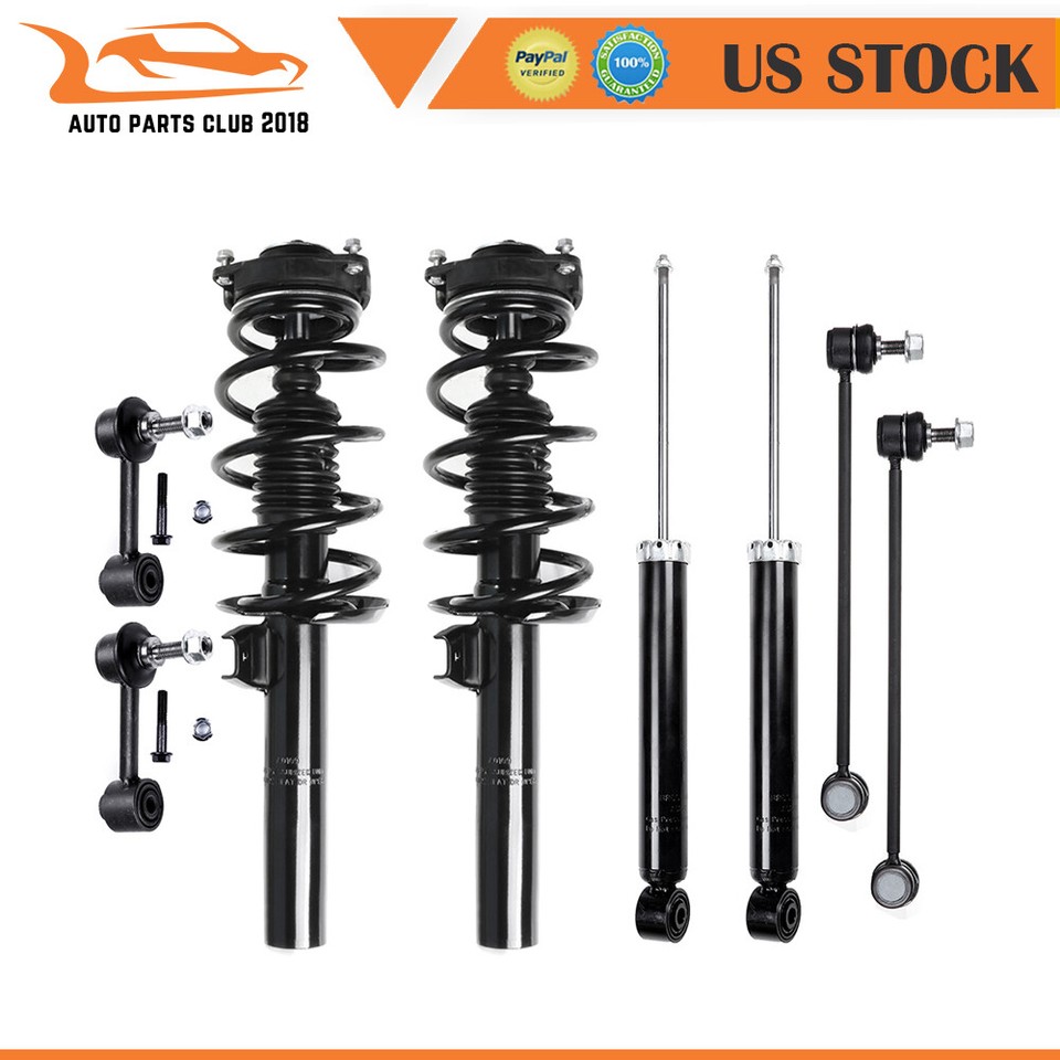 Front Complete Struts Rear Shocks For 2012-2017 VW Jetta w/Sway Bars ...