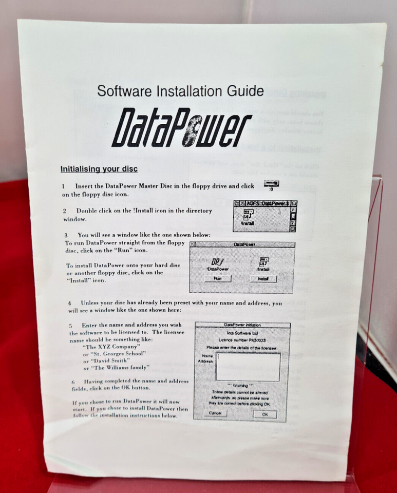 Boxed DataPower 2 Software Database (Single User Version) Acorn RISC OS ...