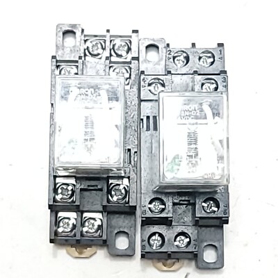 2PK Omron LY2N-D2 24VDC RELAY WITH BASE 8-Pin 10 Amp 240 Volt Coil ...