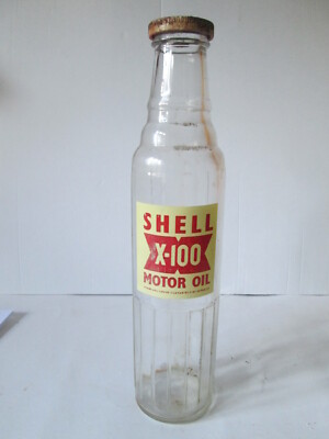 Shell X100 pint oil bottle. Esso. Mobil. Shell. BP. Motor oil bottle ...