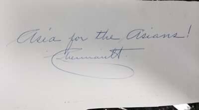 Claire Lee Chennault Commander Flying Tigers ''Rare''Signed quote, one ...