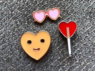 HEART HAT PIN bar pin novelty gift game prize fun u get 3 pins in this ...