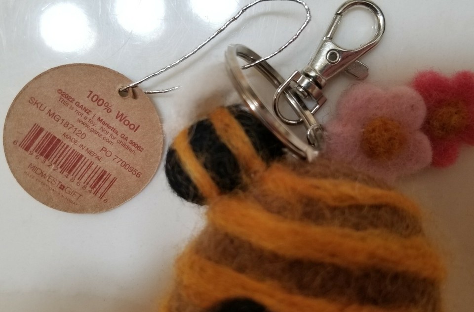 Ganz 100% Wool : Felted Beehive : Key Ring : New : Made In Nepal | eBay