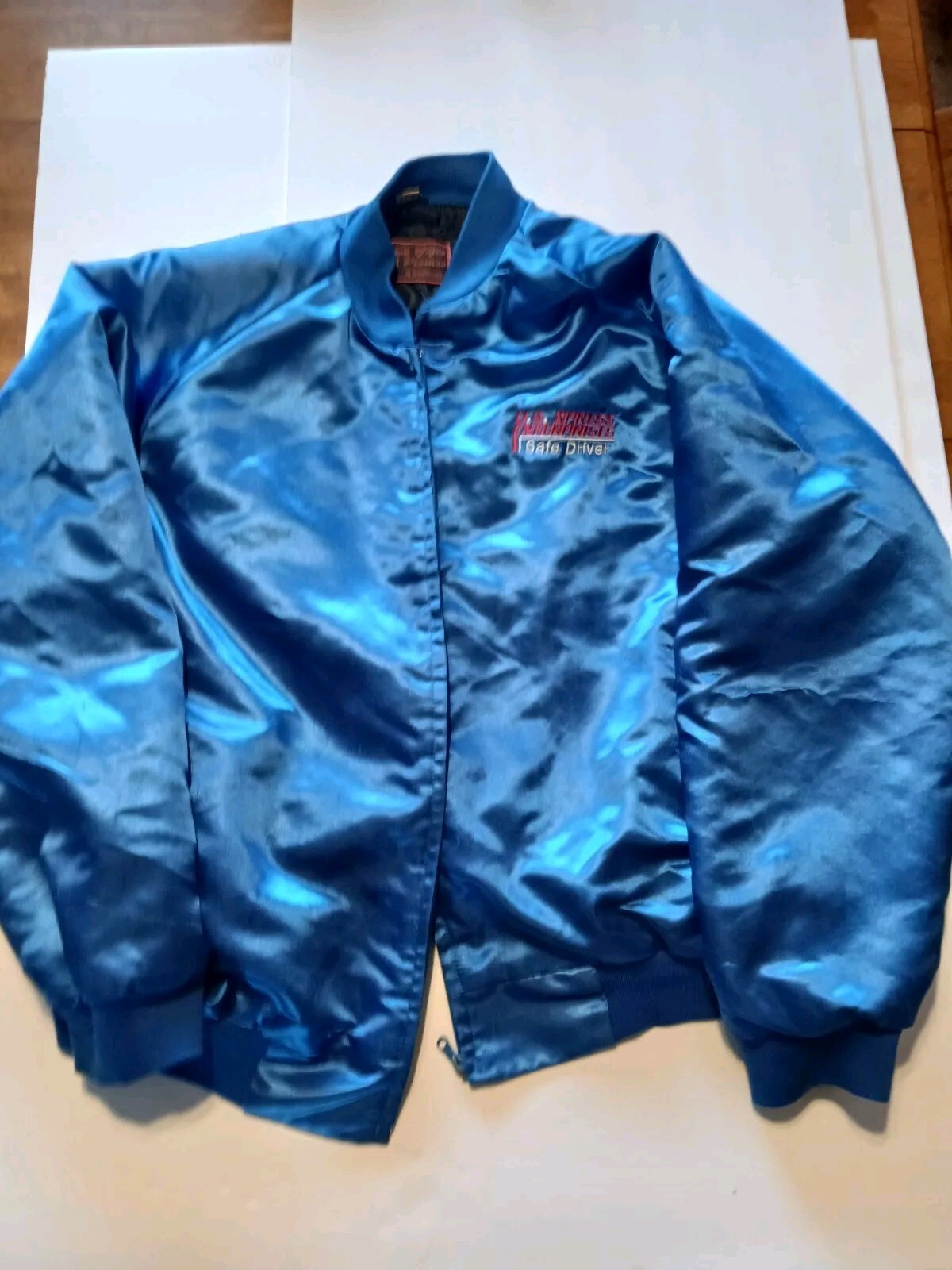 Vintage Shiny Blue 80s/90s Trucker Jacket Slightly Di… - Gem