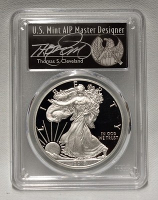 2017 W Silver Eagle Coin PCGS PR70DCAM 1st Strike 1/1000 Thomas ...