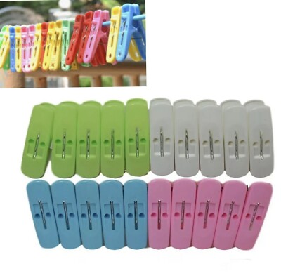 Prime Cloth Pegs Washing Line Strong Plastic Rust-Free Springs Clothes ...