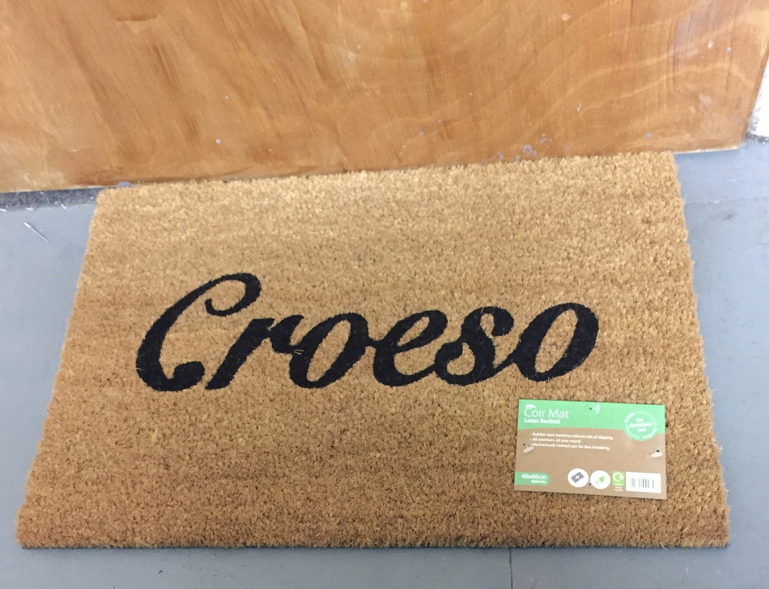 Welsh Coir Door Mat 40cm x 60cm Welcome to WALES 'Croeso' Doormat ...