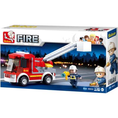 Sluban Kids Fire Truck Building Blocks 136 Pcs Set Building Toy Fire ...