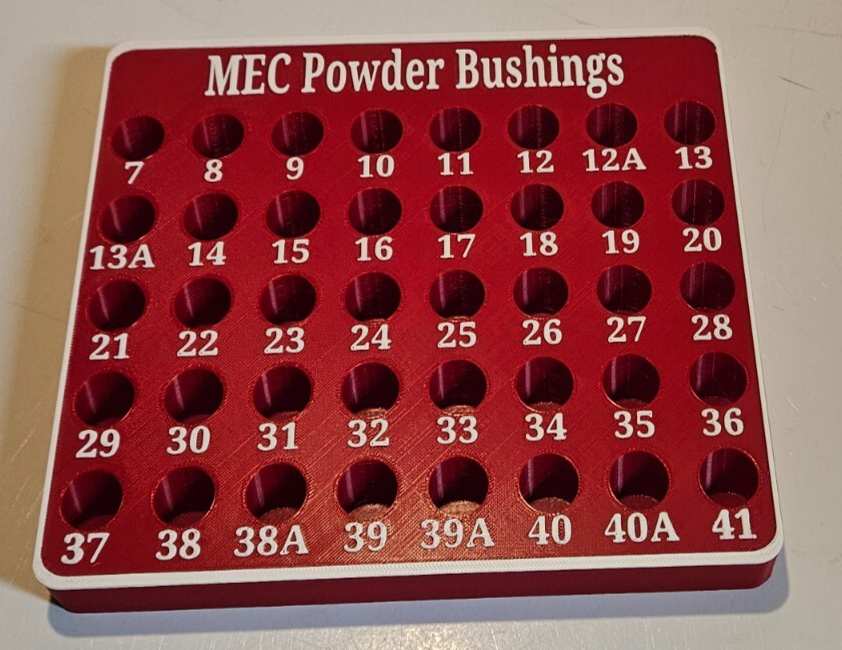 Powder Bushing Rack for MEC bushings - MEC 9000, Grabber, 600 Jr ...