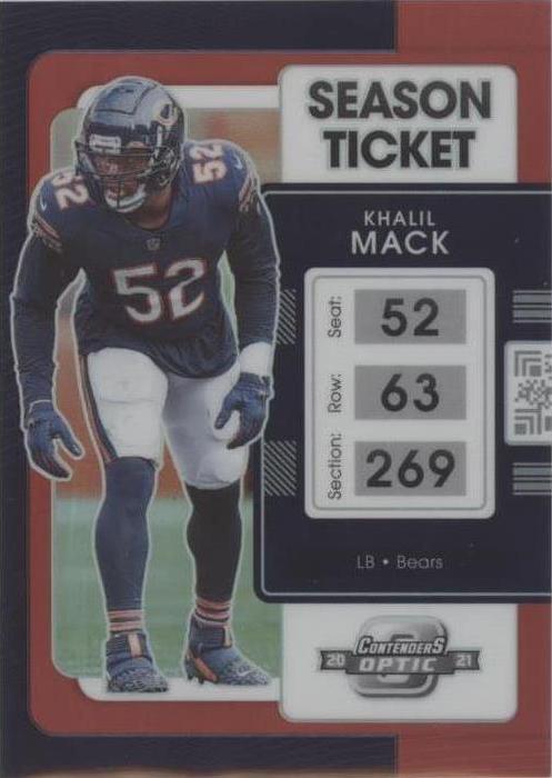 2021 Panini Contenders Optic - Season Ticket Khalil Mack #53 Red Prizm /175 for sale online | eBay