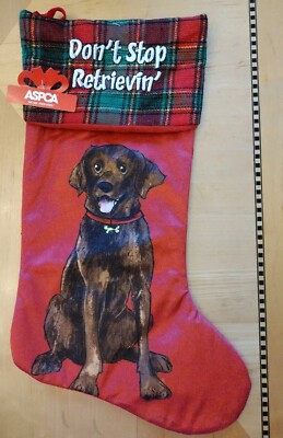 NEW Chocolate Brown Lab Labrador Retriever Chrismas Stocking 20in ...
