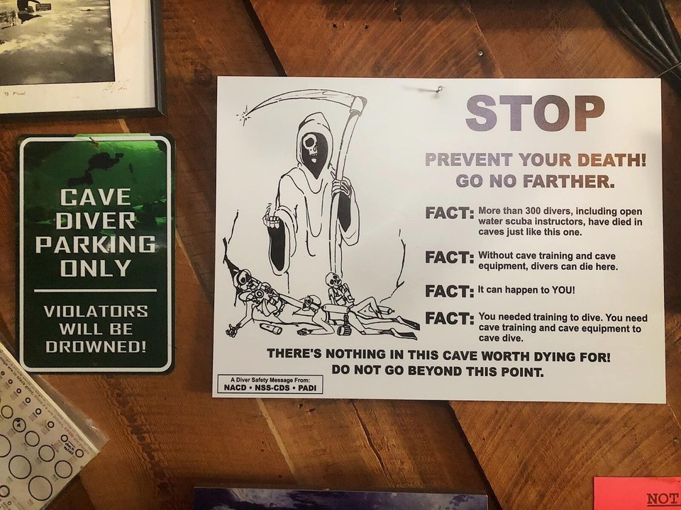 Grim Reaper Cave Diving Warning Stop Sign - REAL DEAL Hard Plastic | eBay