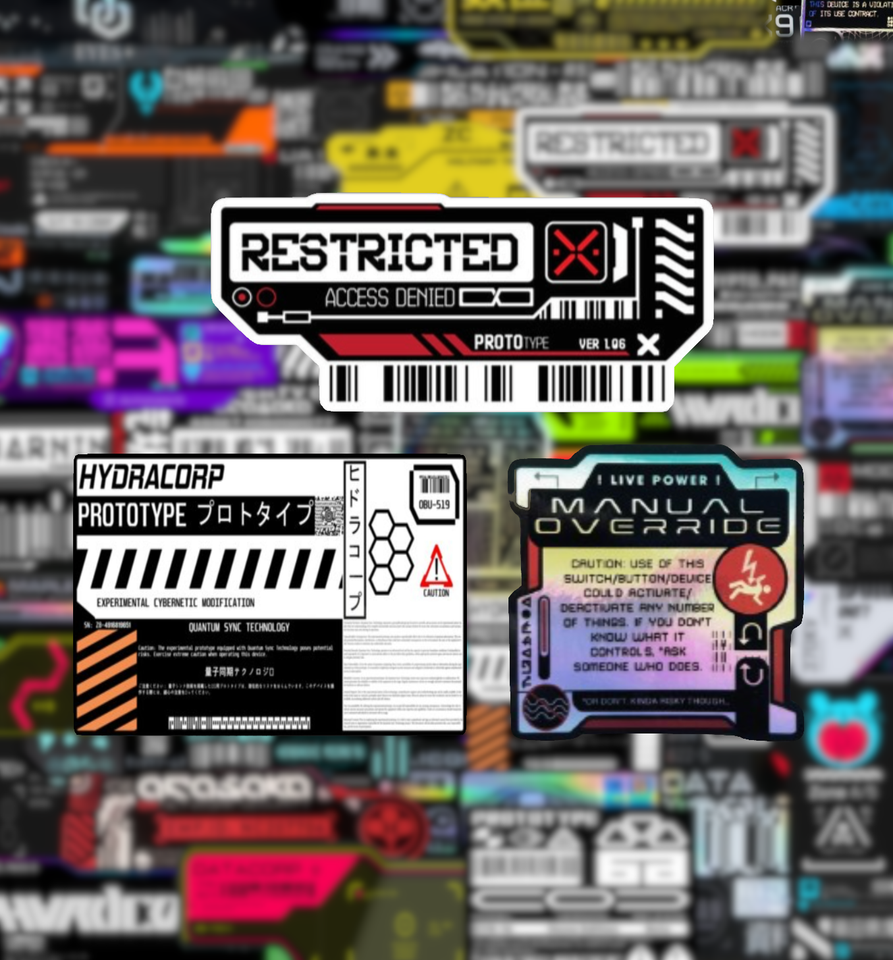 20/40 Cyberpunk Decal Stickers - Glossy Vinyl - Water Resistant ...