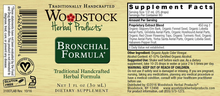 Woodstock Herbal Products Bronchial Formula 1 oz - Natural Bronchial ...