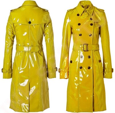Women's Trench Vinyl Shiny Gothic Coats PVC Emo Best quality Faux ...