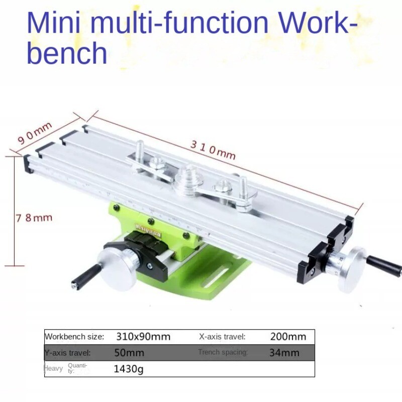 High Precision Table Tabletop Drilling and Milling Machine Cross Slide ...