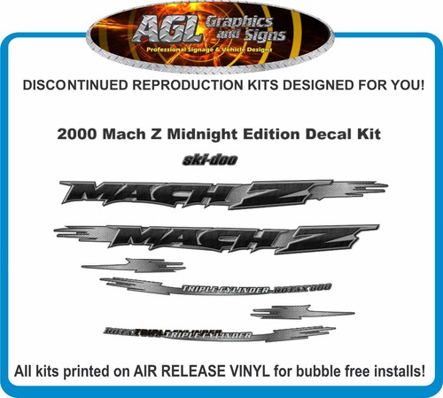 Replacement Decal Kit Midnight Edition fits 2000 ski-doo Mach Z 800 ...