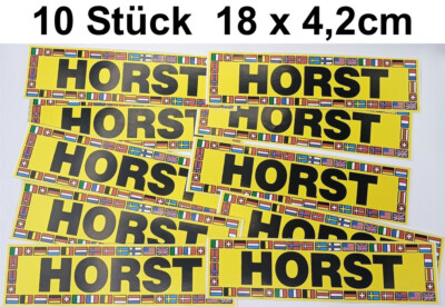 10x Sticker Name Horst Sticker Car Sticker Name Tag International | eBay