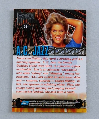AC Jazz 1999 WCW Wrestling Nitro Girl Trading Card Topps #59 WWE WWF | eBay
