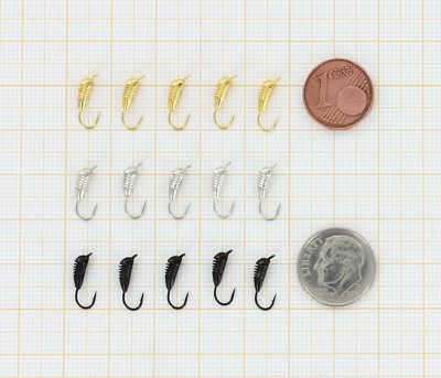 Tungsten Ice Fishing Jigs - Marmooska Winter Jig Heads (Hook #14 ...