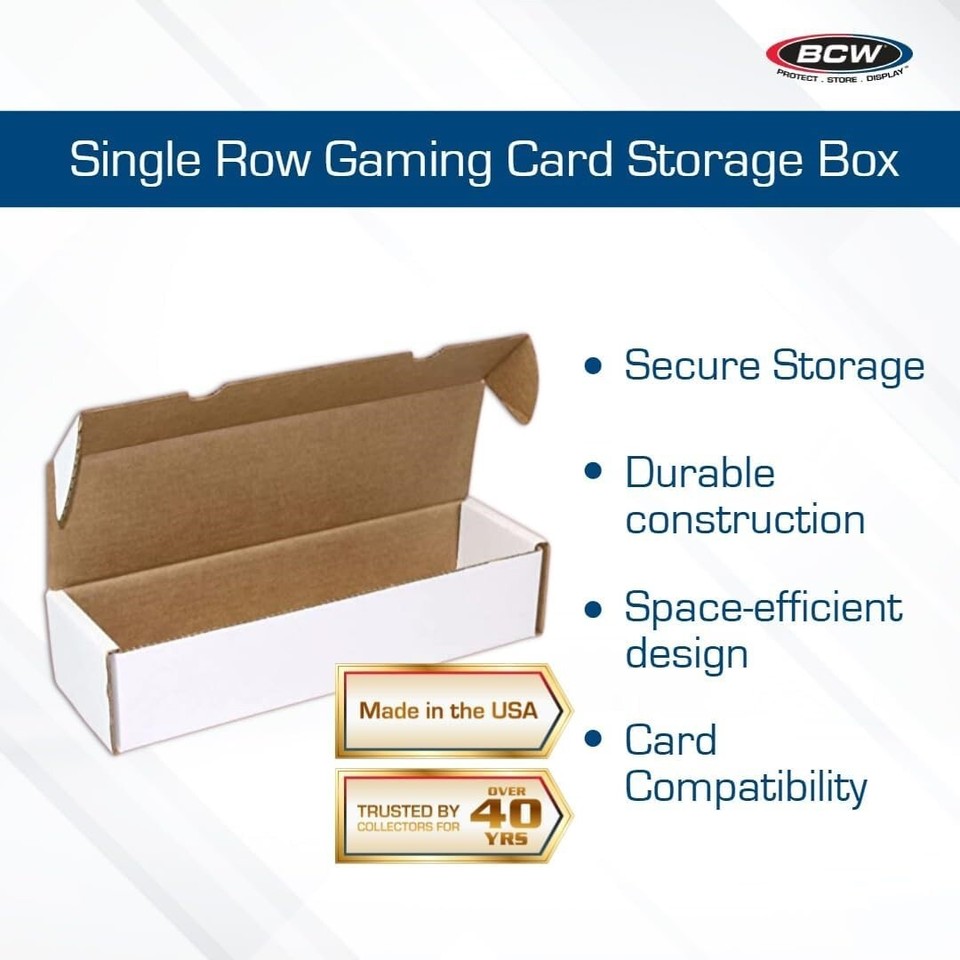 BCW Cardboard Card Box 1000 Count Hold Baseball Trading MTG Gaming ...