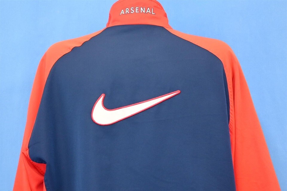 vintage 90s NIKE SWOOSH ARSENAL FC SOCCER DRAWSTRING TRACK JACKET ...