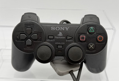 RARE OFFICIAL PS1 PlayStation 1 BLACK Analog DualShock 1 Controller ...