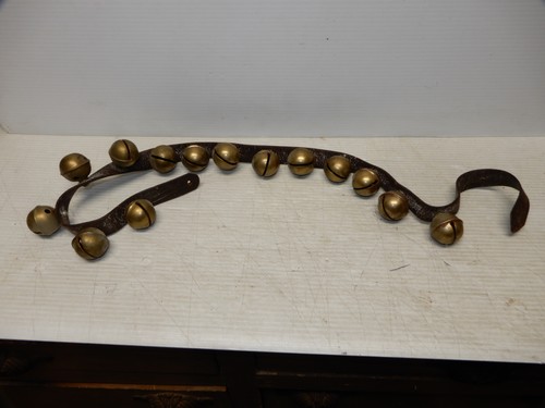 ANTIQUE VICTORIAN BRASS SLEIGH BELLS 40 INCHES LONG | eBay
