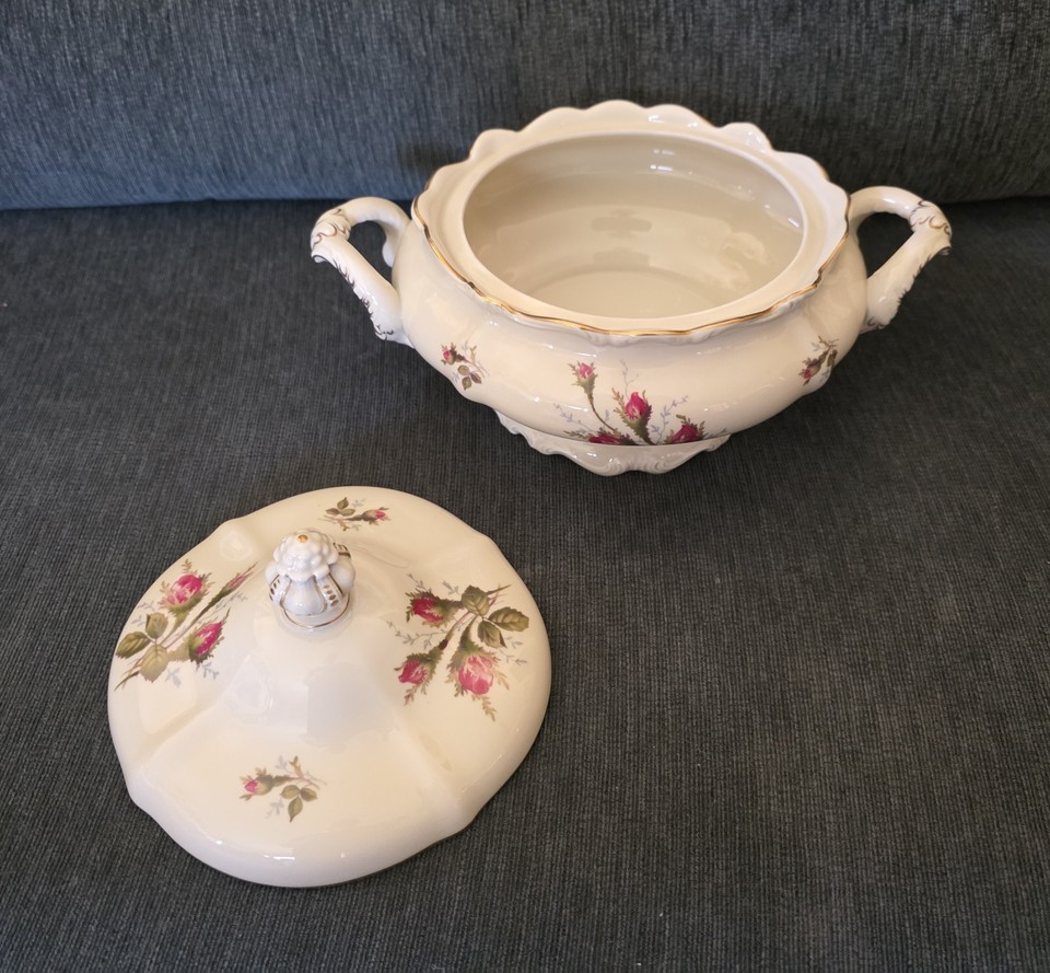 SELB GERMANY, POMPADOUR MOSSY ROSE ROSENTHAL VINTAGE ~ HANDLED ...