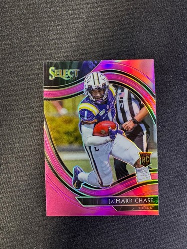 2021 Select Draft Ja’Marr Chase RC Rookie Pink Prizm HOLO Field Level ...