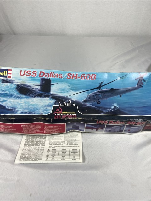 Vintage Revell The Hunt for Red October USS Dallas Sh-60b Seahawk Model ...